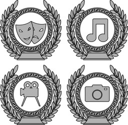 Set of symbols achievement Royalty Free Vector Image