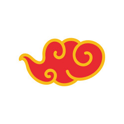 Chinese red cloud element for decorating Vector Image
