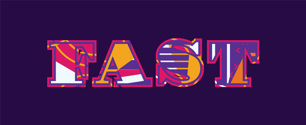 Fast concept word art Royalty Free Vector Image