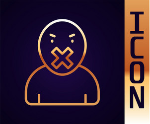 Gold and silver censor freedom of speech Vector Image