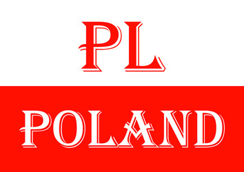 National flag poland in red and white Royalty Free Vector
