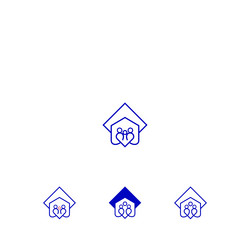 Group of people location icon gathering Royalty Free Vector