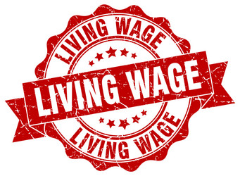 Living wage stamp sign seal Royalty Free Vector Image