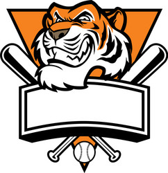 Tiger head mascot Royalty Free Vector Image - VectorStock