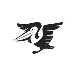 Pelican logo template isolated brand identity Vector Image