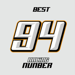 Racing Number Font Vector Images (over 4,300)