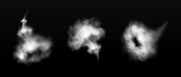 Flash jump clouds smoke objects swirling gas Vector Image