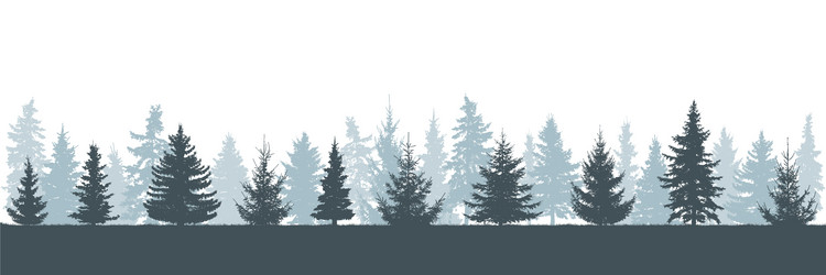 Forest Skyline Black and White Vector Images (over 230)