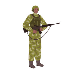 Military man of russian armed force wearing Vector Image