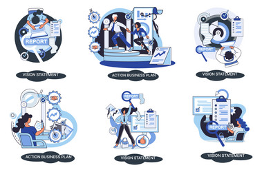 Strategic business planning automation process Vector Image