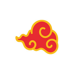 Chinese red cloud element for decorating Vector Image