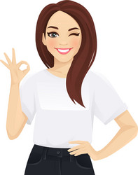 Elegant business woman showing Royalty Free Vector Image
