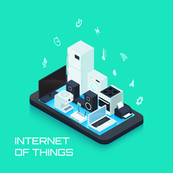 Internet of things isometric design concept Vector Image