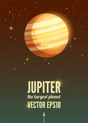 Solar system object jupiter Royalty Free Vector Image