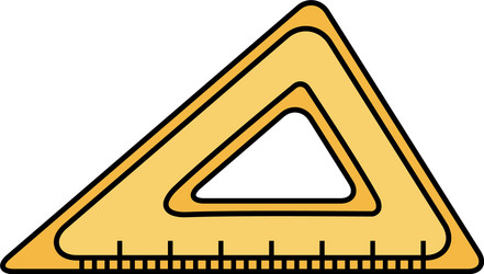 Triangle rule supply school icon Royalty Free Vector Image