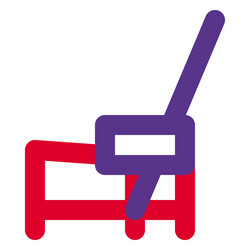 Wooden slant leaning chair for outdoors Royalty Free Vector
