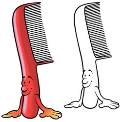 Barber professional hair comb Royalty Free Vector Image