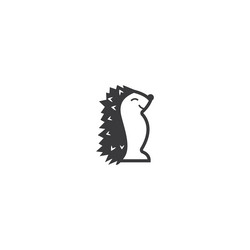 Hedgehog logo abstract design Royalty Free Vector Image
