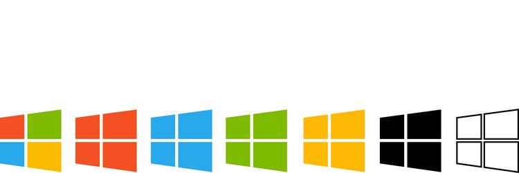 Microsoft window logos operating system Royalty Free Vector