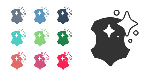 Black leather icon isolated on white background Vector Image