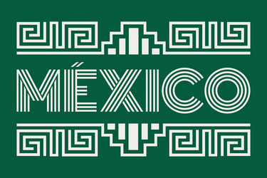 Mexico aztec maya lines elements design flag color