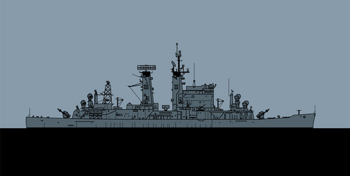 Uss albany cg-10 1962 Royalty Free Vector Image