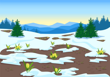 Spring landscape Royalty Free Vector Image - VectorStock