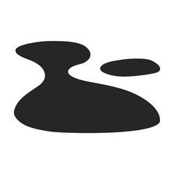 Water puddle iconblack icon Royalty Free Vector Image