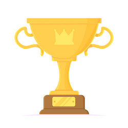 Cartoon winner cup object golden trophy Royalty Free Vector
