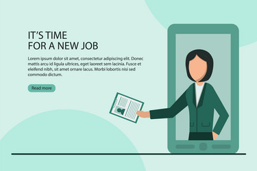 Human resources online job application Royalty Free Vector