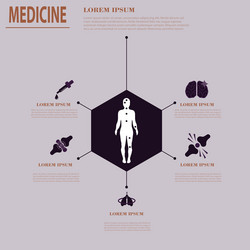 Medical infographic health problems Royalty Free Vector