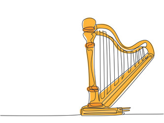 Harp Instrument Drawing