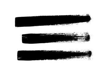 Paint drawing set smear black and white hand Vector Image