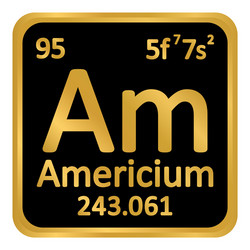 Periodic Table of Element Americium Icon Vector Images (47)
