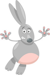 Funny bunny number 1 for kids one digit Royalty Free Vector