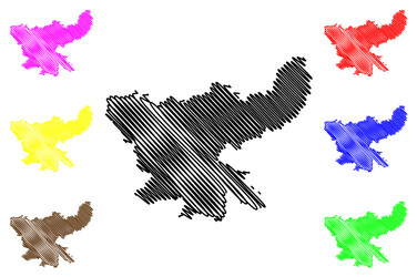 Jharkhand map Royalty Free Vector Image - VectorStock