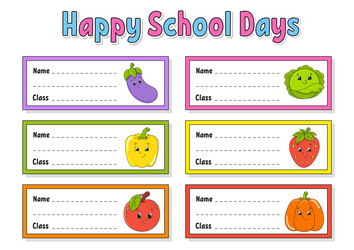 Set stickers for design empty template name tags Vector Image