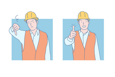 Good and bad working Royalty Free Vector Image