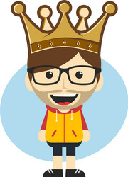Mischievous guy cartoon Royalty Free Vector Image