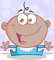 Happy baby cartoons Royalty Free Vector Image - VectorStock