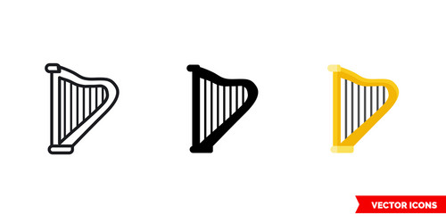 Edit music icon 3 types isolated sign Royalty Free Vector