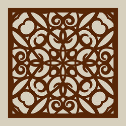 Template pattern for cutting decorative panel Vector Image