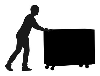 Silhouette Man Carry Load Vector Images (over 100)