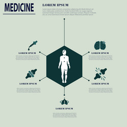 Medical infographic health problems Royalty Free Vector