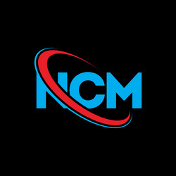 Ncm logo letter design Royalty Free Vector Image