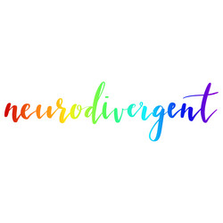 Neurodiversity hand lettering Royalty Free Vector Image
