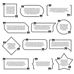 Quote boxes quotation sentence box design idea Vector Image
