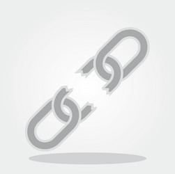 Broken chain Royalty Free Vector Image - VectorStock