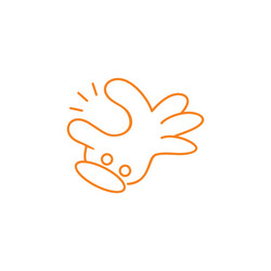 Abstract click hand idea symbol decor Royalty Free Vector