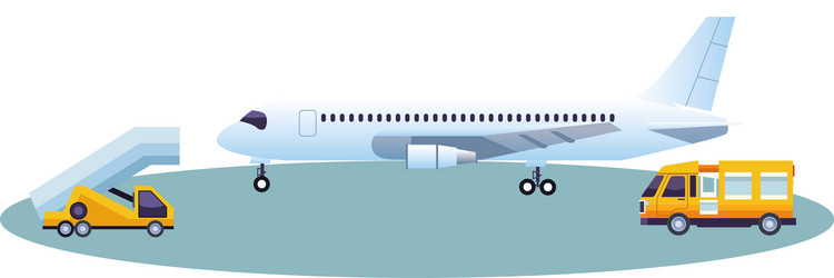 Airplane airline vehicle isolated icon Royalty Free Vector